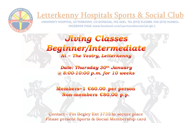 Jiving Classes – Letterkenny Hospitals Staff Sports & Social Club Website