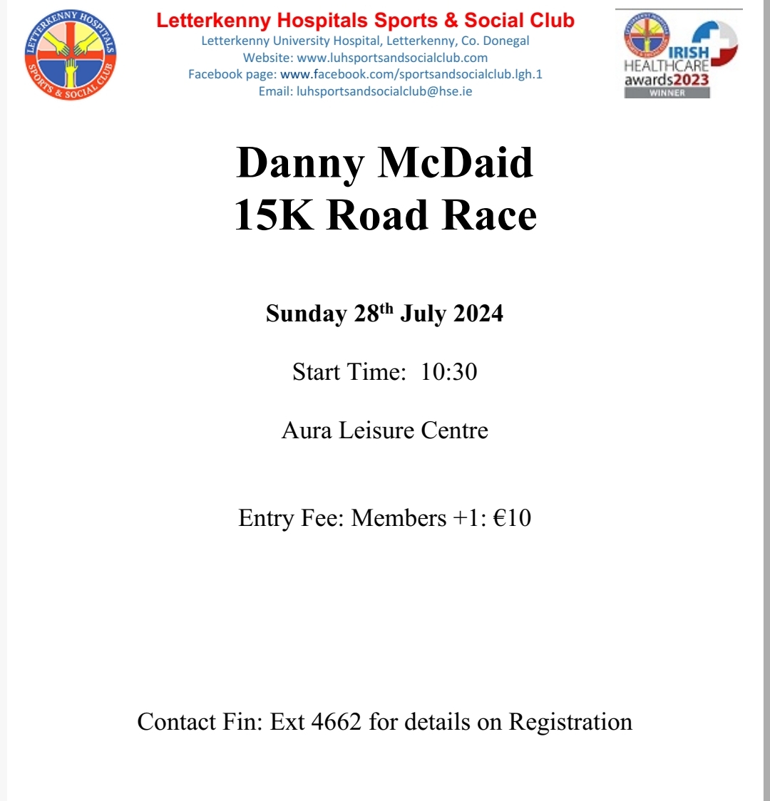 We have a reduced entry fee for our members and + 1 for the Danny ...